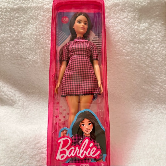 Barbie | Toys | Plus Size Barbie In Chic Pink Checkered Dress | Poshmark